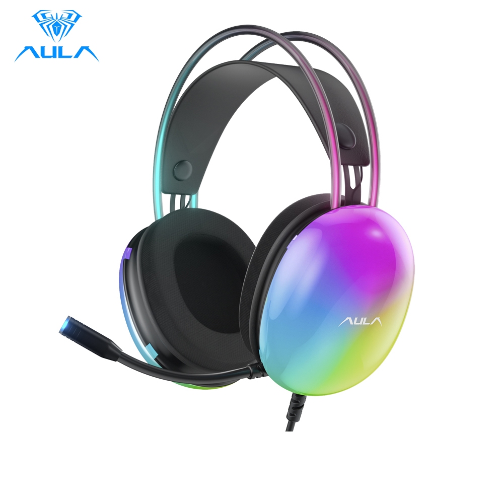 AULA S505 Game Headset Professional E-sports Headset RGB Light Effect ...