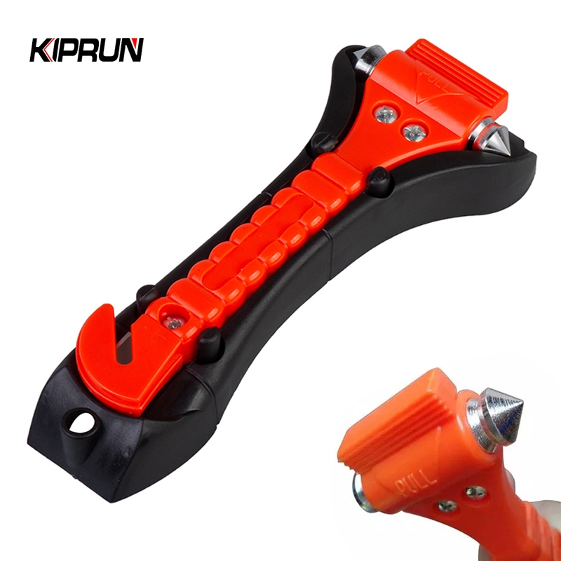KIPRUN 2 in 1 Mini Car Safety Hammer Life Saving Escape Emergency Hammer Seat Belt Cutter Window ...