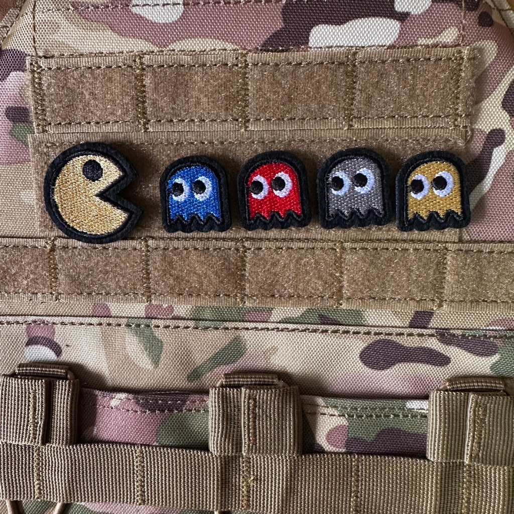 Embroidered Eating Beans Cute Mini Morale Badge Armband Velcro Backpack ...