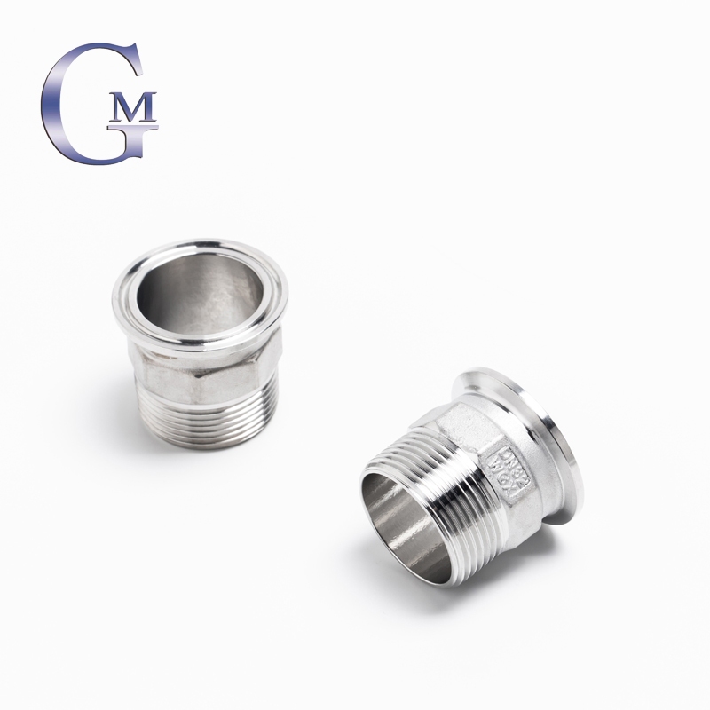 DN15 - DN50 BSP Male 304 Stainless Steel Hex Sanitary Ferrule Connector ...