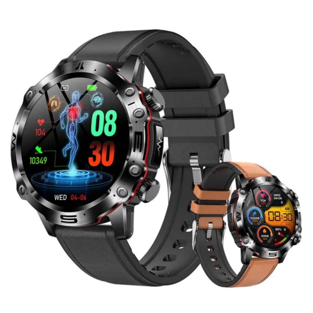 AMOLED ECG Blood Glucose Smartwatch BMI Body Fat Measurement Blood ...