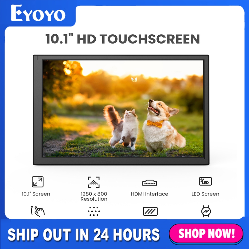 EYOYO 10.1 inch Capacitive Touchscreen Monitor for Raspberry Pi 4B 3B ...