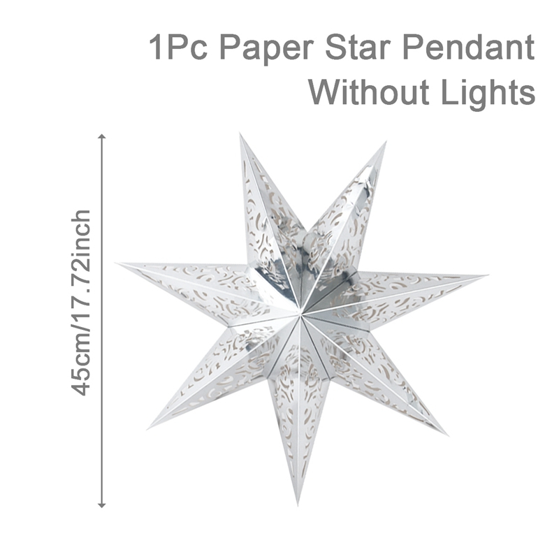 Hari Raya Decoration Creative Five-Pointed Star Pendant With Light Star ...