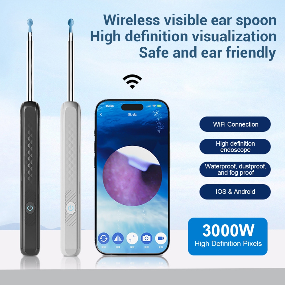 INSMART C6 Wireless Visual Earpick With Camera 3000W High-Definition ...