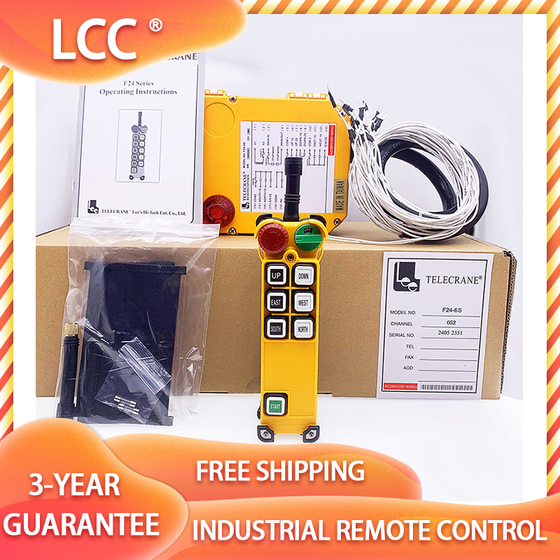 LCC F24-6S/6D six keys single/double speed industrial wireless remote ...
