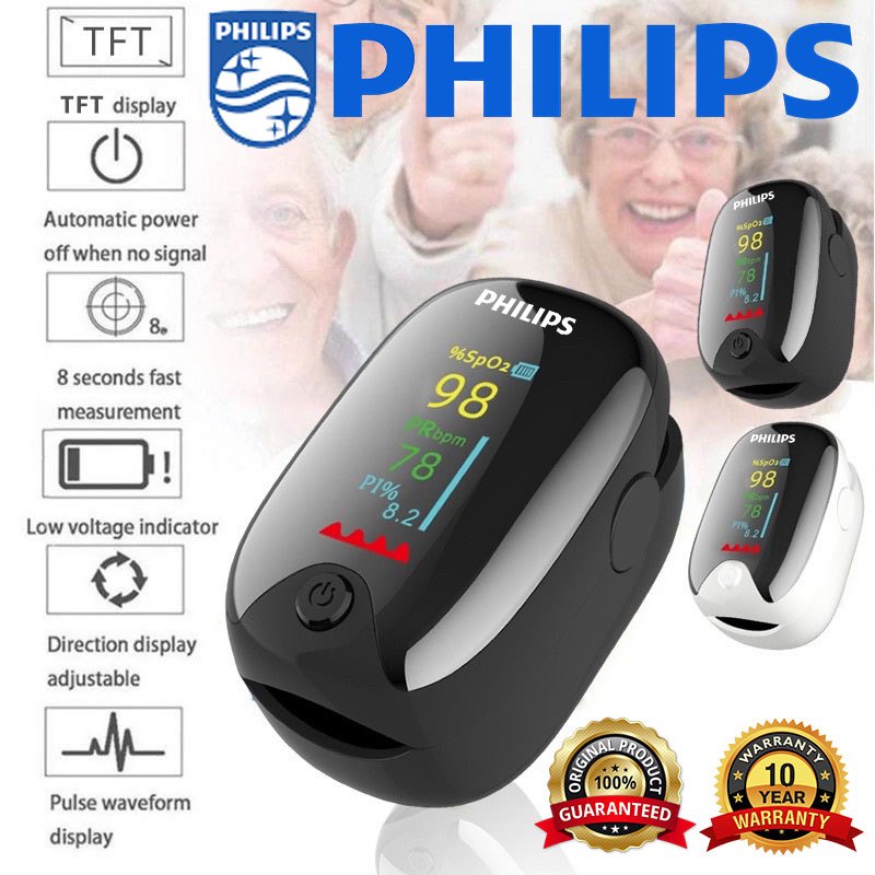 original Philips Fingertip Pulse Oximeter Accurate and Fast Spo2 ...