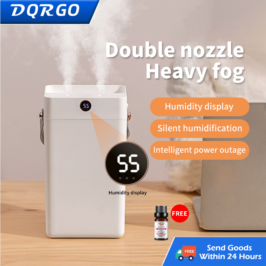 DQRGO Double Hole Humidifier 3000ml with Night Light Aromatherapy ...