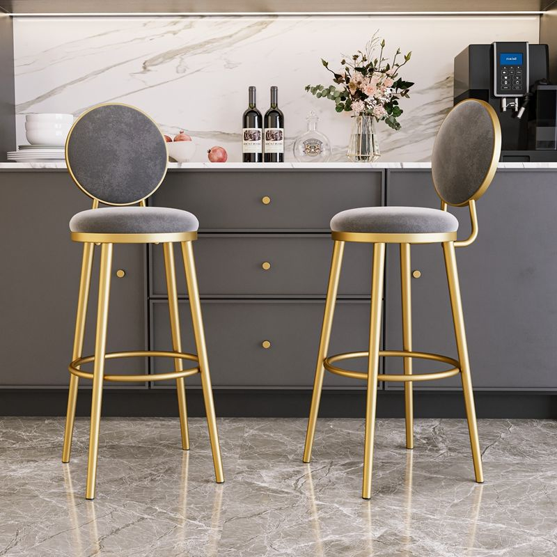 Fashion Iron High-end Bar Chair with Backrest Family Living Room Dining ...