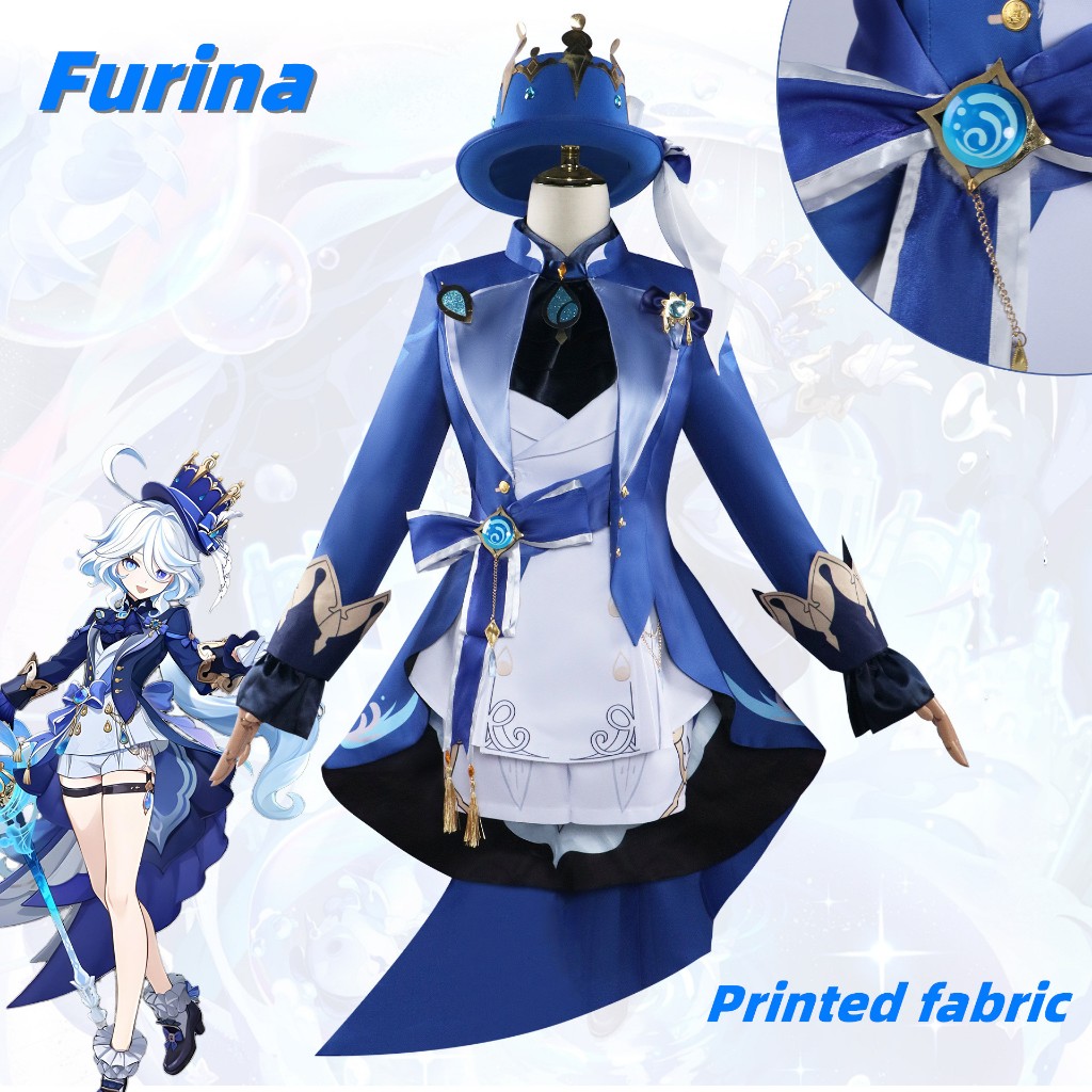【Ready Stock】New Furina Cosplay Costume Genshin Impact Furina de ...