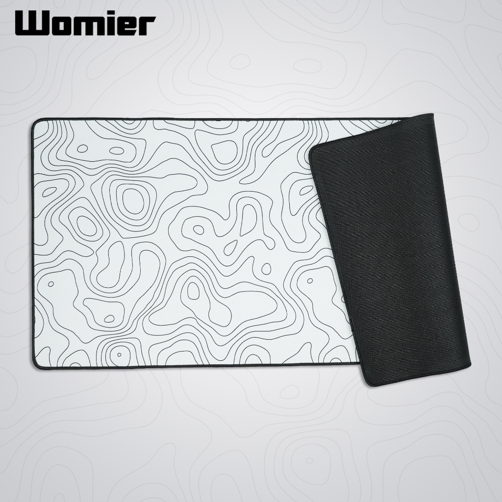 WOMIER Ergonomic White-Line Mousepad in Large Size, For Mechanical ...