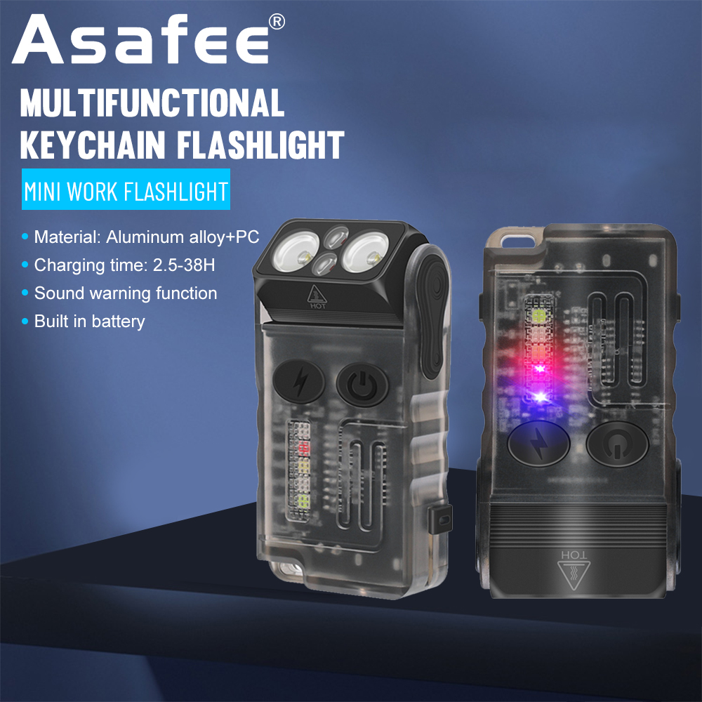 Asafee EDC V20 LED Keychain Light EDC Flashlight Outdoor Waterproof ...