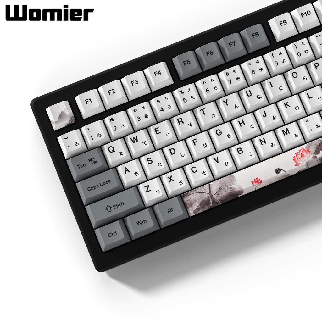 WOMIER 140 Keys Flower Blossom Cherry Profile PBT Keycap Dye-Sub ...