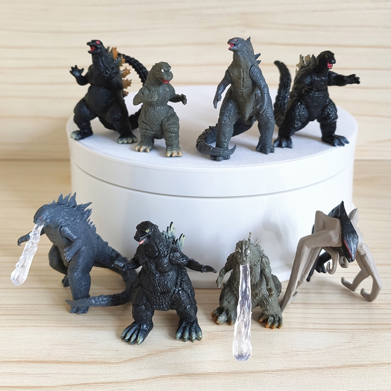 8Pcs/Set 5cm Anime Godzilla vs. Kong Figure Godzilla Crimson Mode ...