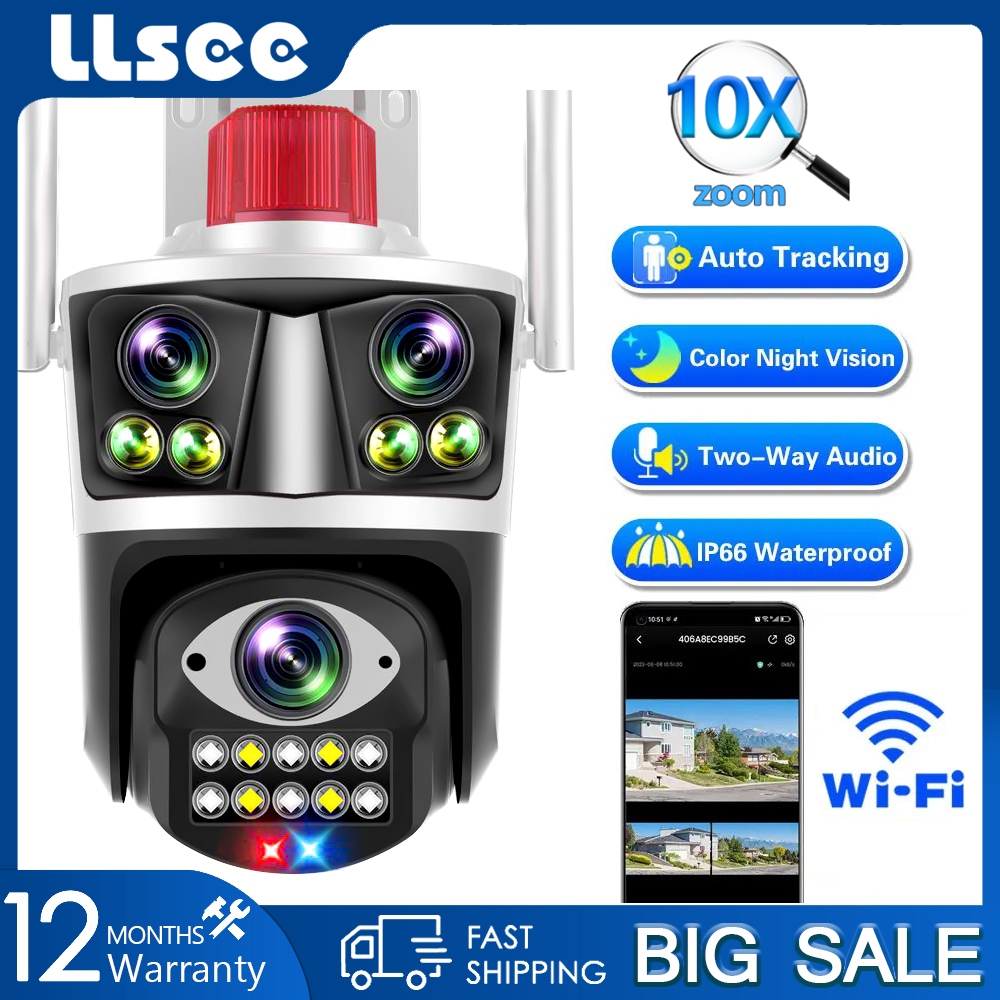 LLSEE 12MP 6K 10X Magnification Waterproof Colour Night Vision 3 Lens ...