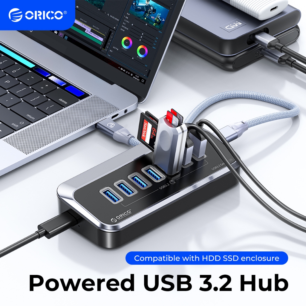 ORICO USB Hub USB 3.0 7 Ports High Speed 5Gbps Extension Hub Type C to ...