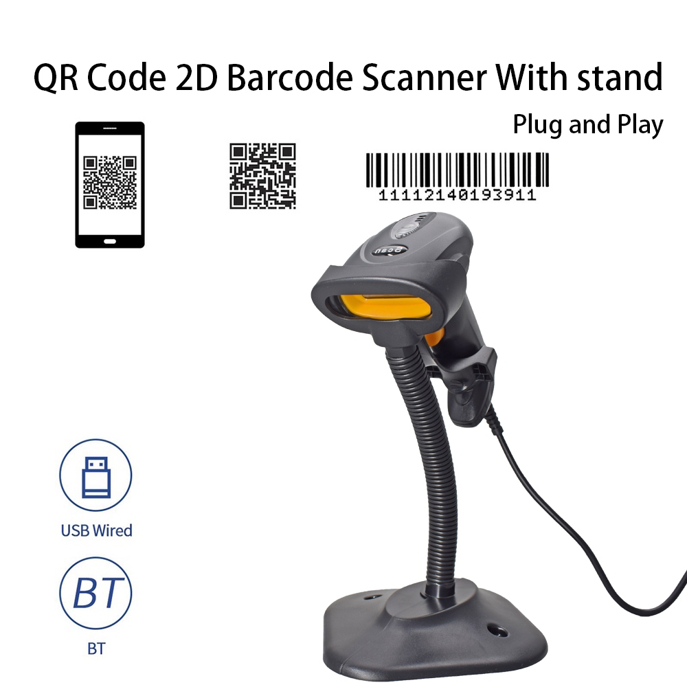 Compeititve Price USB Wired 2D QR code Portable Barcode Scanner with ...