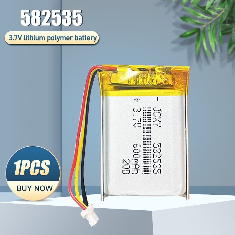 3.7V 600mAh Lithium Polymer Battery 582535 602535 Rechargeable Battery ...