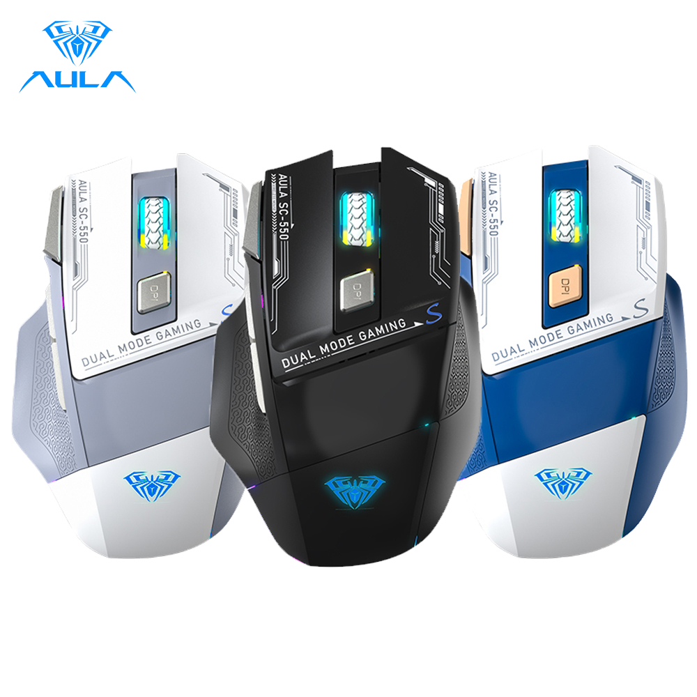 AULA SC550 Gaming Mouse Dual Mode Type-c Wired 2.4G Wireless RGB ...