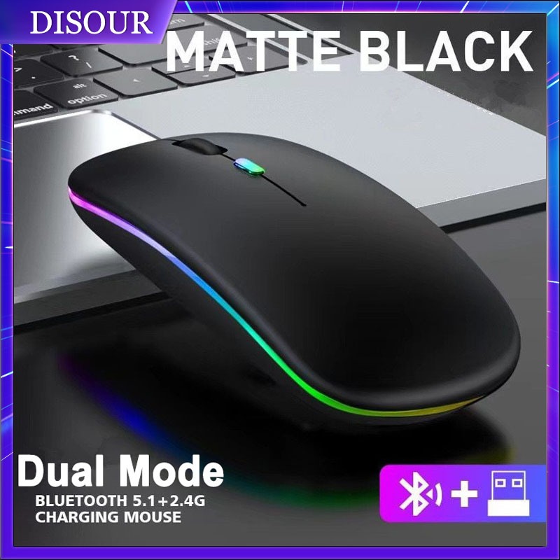 Mouse Wireless Rechargeable Silent Click Slim 2.4G Wireless Bluetooth ...