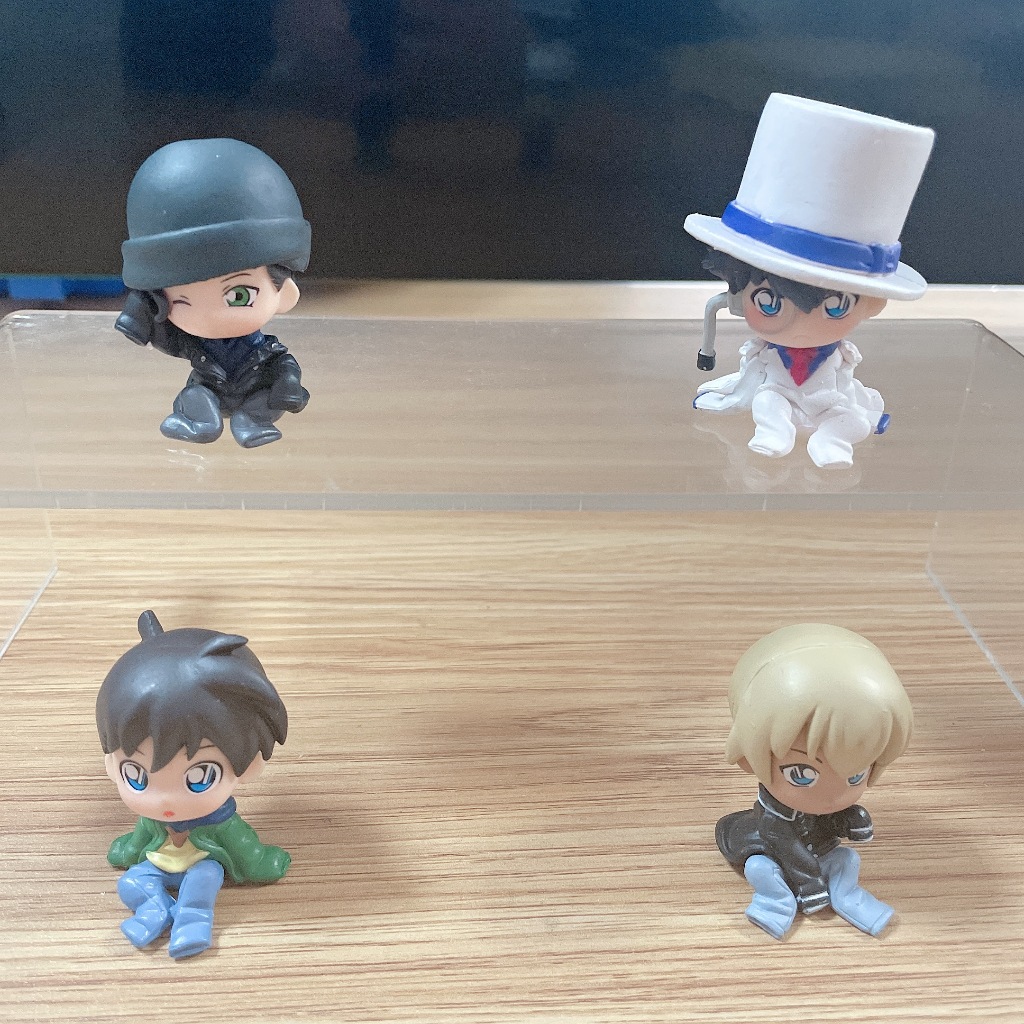 4Pcs/set 4cm-5cm Kawaii Japan Anime Detective Conan PVC Model Sitting ...