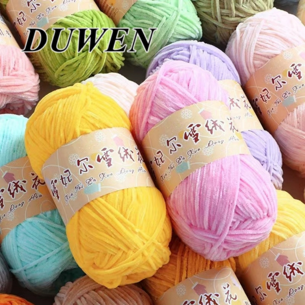 Duwen Edelweiss No. 2 Gold Velvet Chenille 2mm Hand-Knitted diy Velvet ...