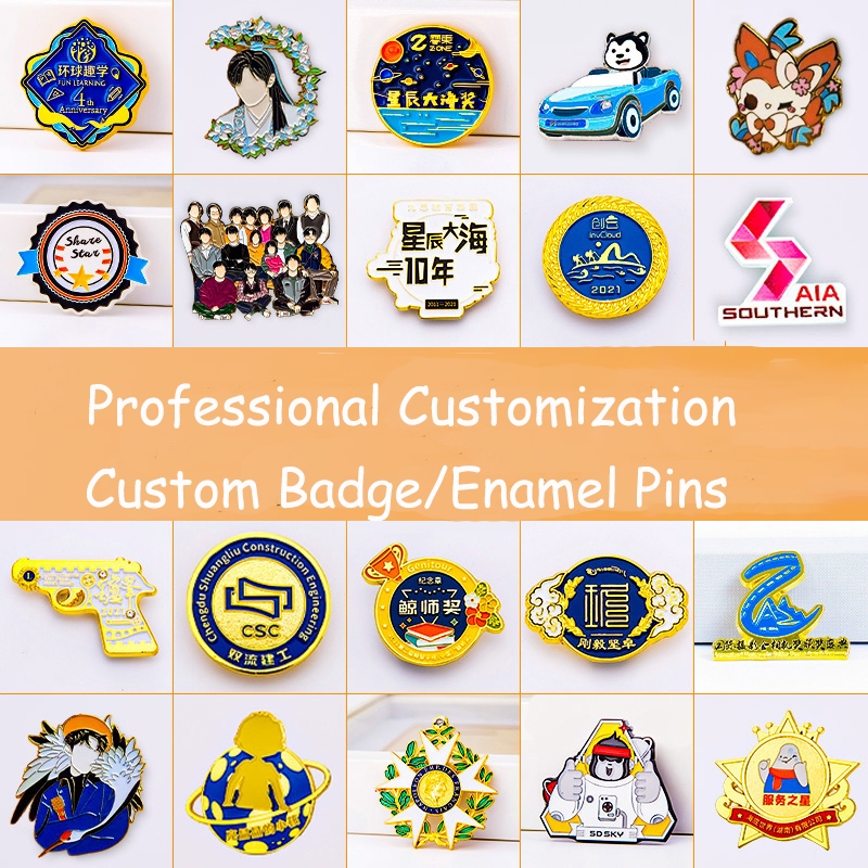 [Custom Badges] Custom Portrait Paint Badge Custom Enamel Pins Lapel ...