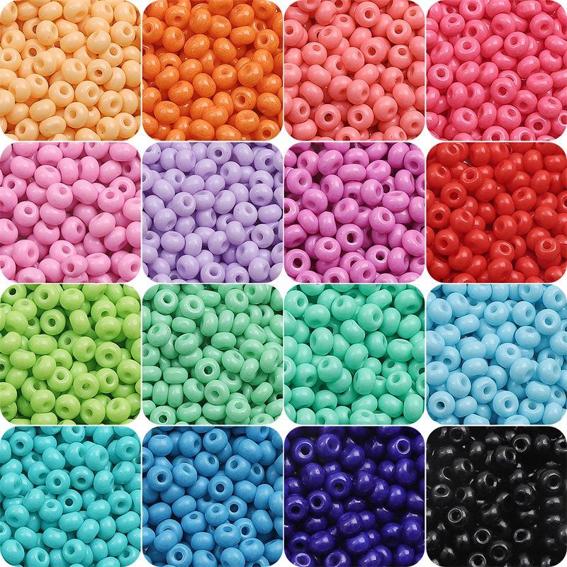 5x4mm Solid Color Glass Seed Beads Wheel Beads Small Beads DIY Earring ...