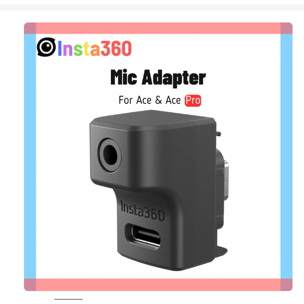Original Insta360 Ace Pro 2 Mic Adapter Audio Microphone Mount Type-C 3 ...