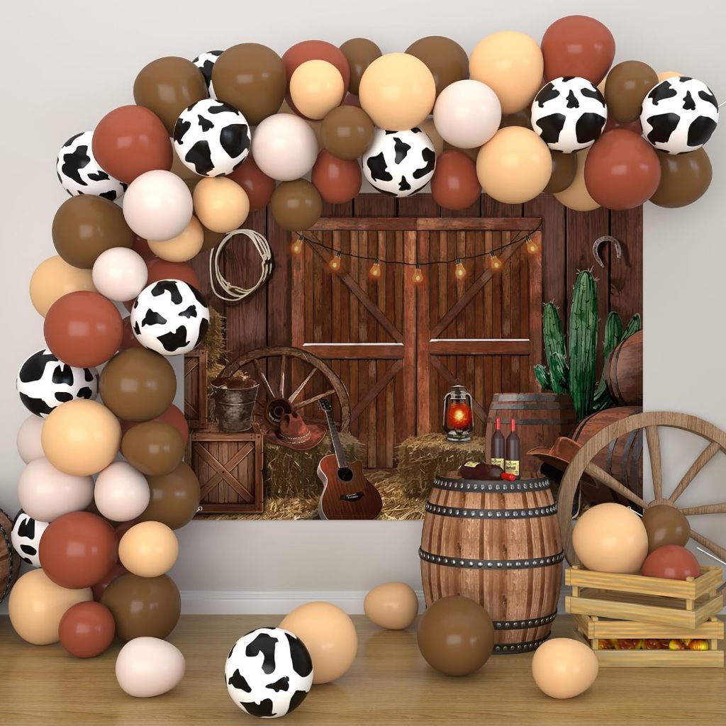 Western Party Decorations Wild West Balloon Arch Kit Horse Barn Cowboy ...