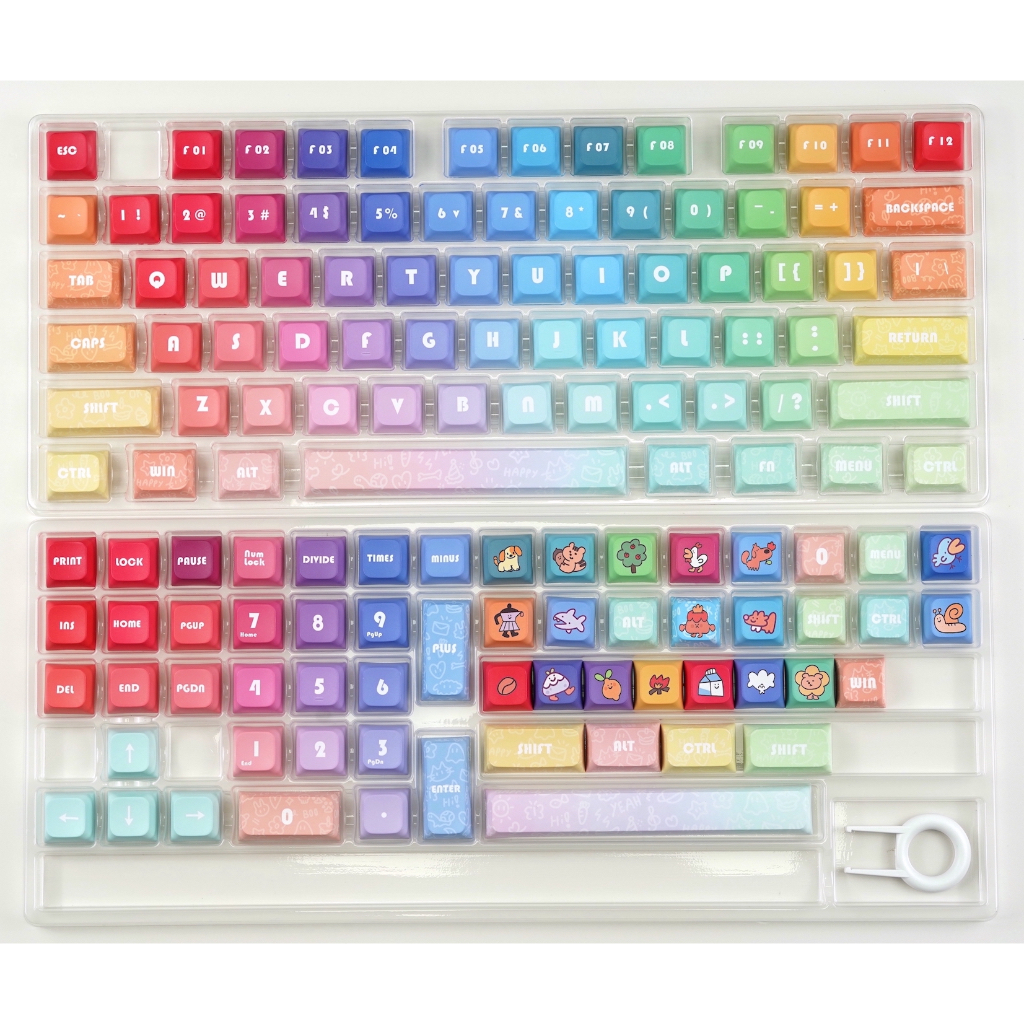 [Special offer]Christmas Pink Mao keycap gradient PBT sublimation Pink ...