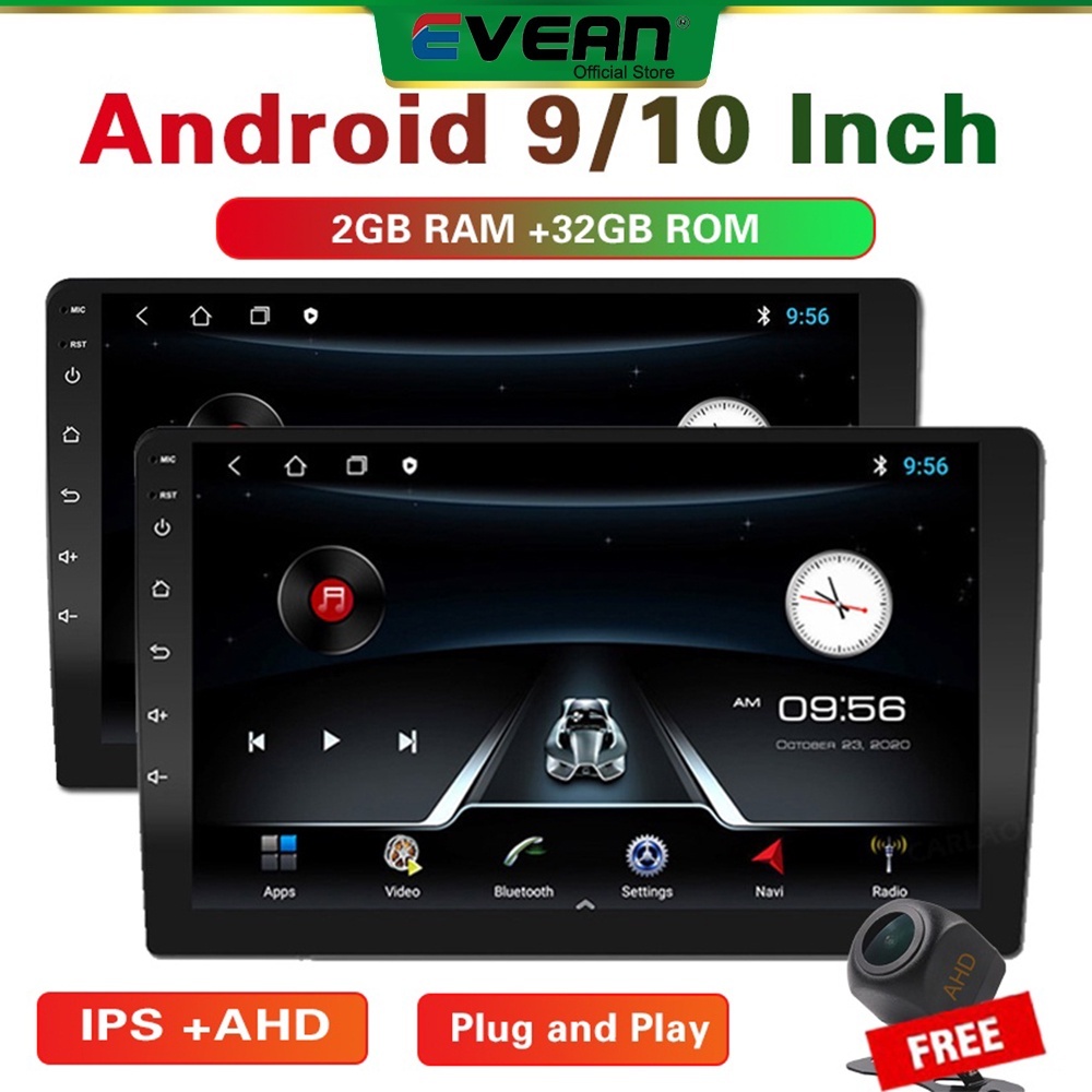 Evean (2G RAM+32G ROM )Plug & Play 9/10 inch Double 2Din Android Car ...