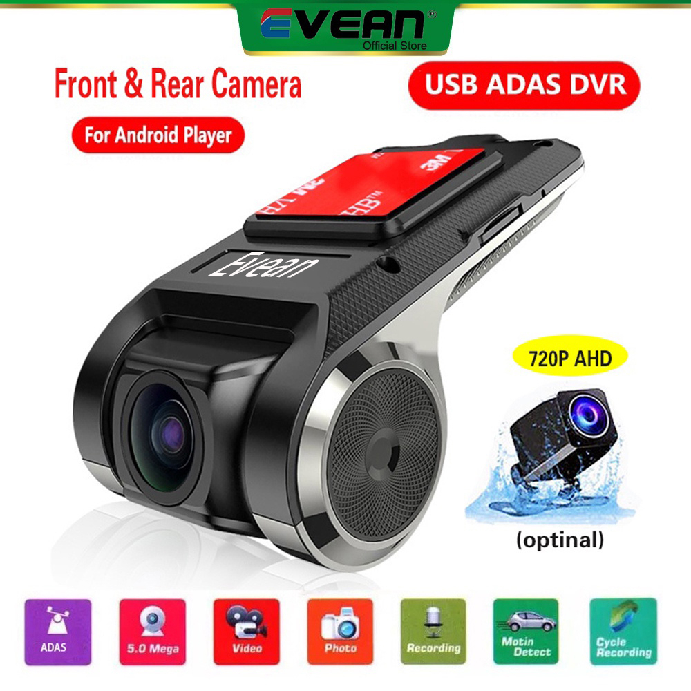 [Local Stock]Evean Car DVR Dash Camera USB Front and Rear Dual Lens ...