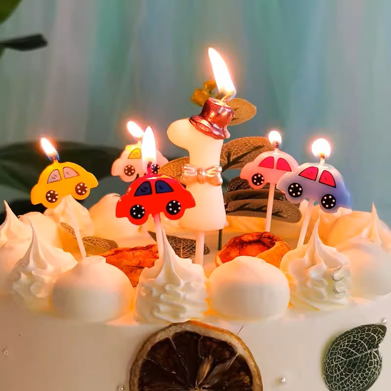 5pcs/Pack Cartoon Style Birthday Cake Candles Kids Birthday Candle ...