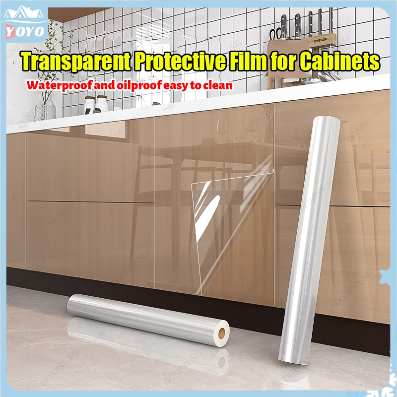 Kitchen greaseproof stickers cabinet protective film transparent ...