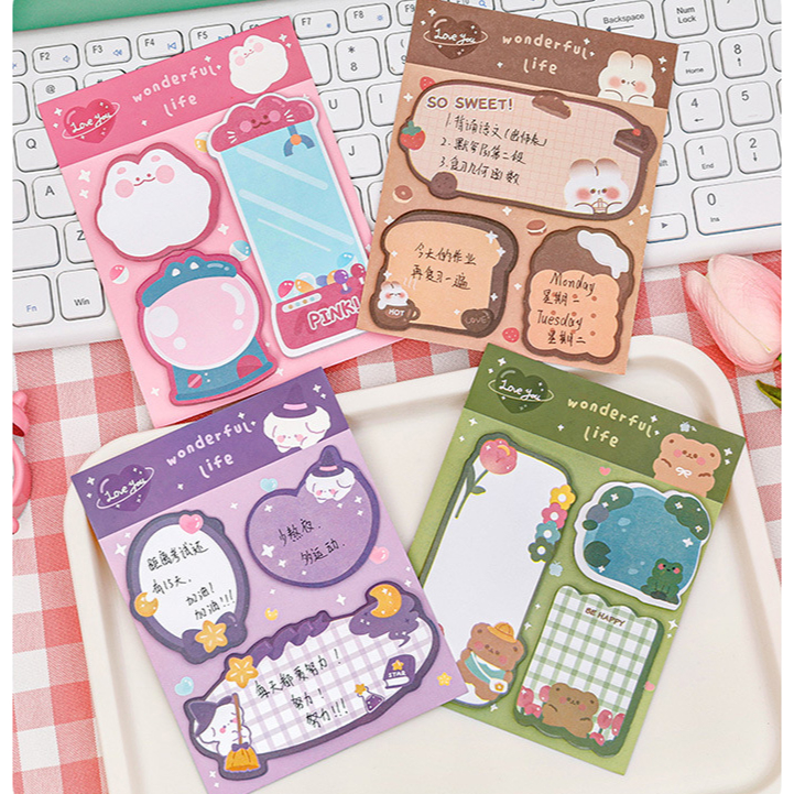 Original Cartoon Combination Sticky Notes Creative Message Post N times ...