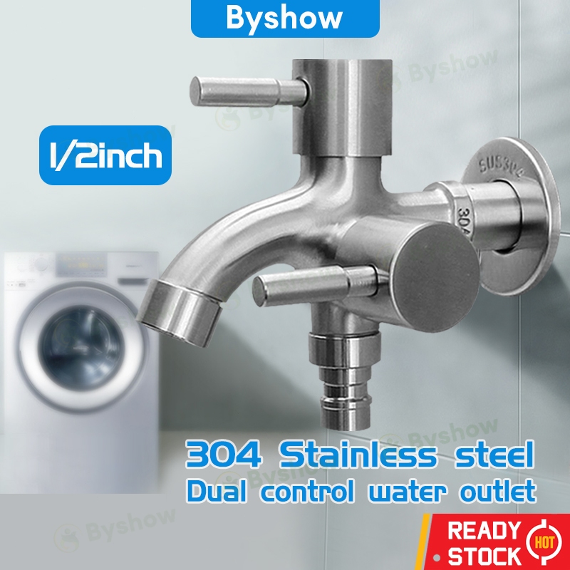 【Byshow】🔥Malaysia In Stock🔥304 Stainless Steel Two Way Tap Faucet ...