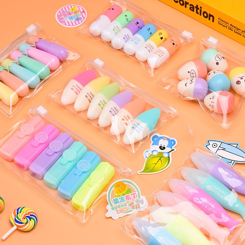 Mini Cute Styling Highlighter Color Key Marker Pen Graffiti Painting ...