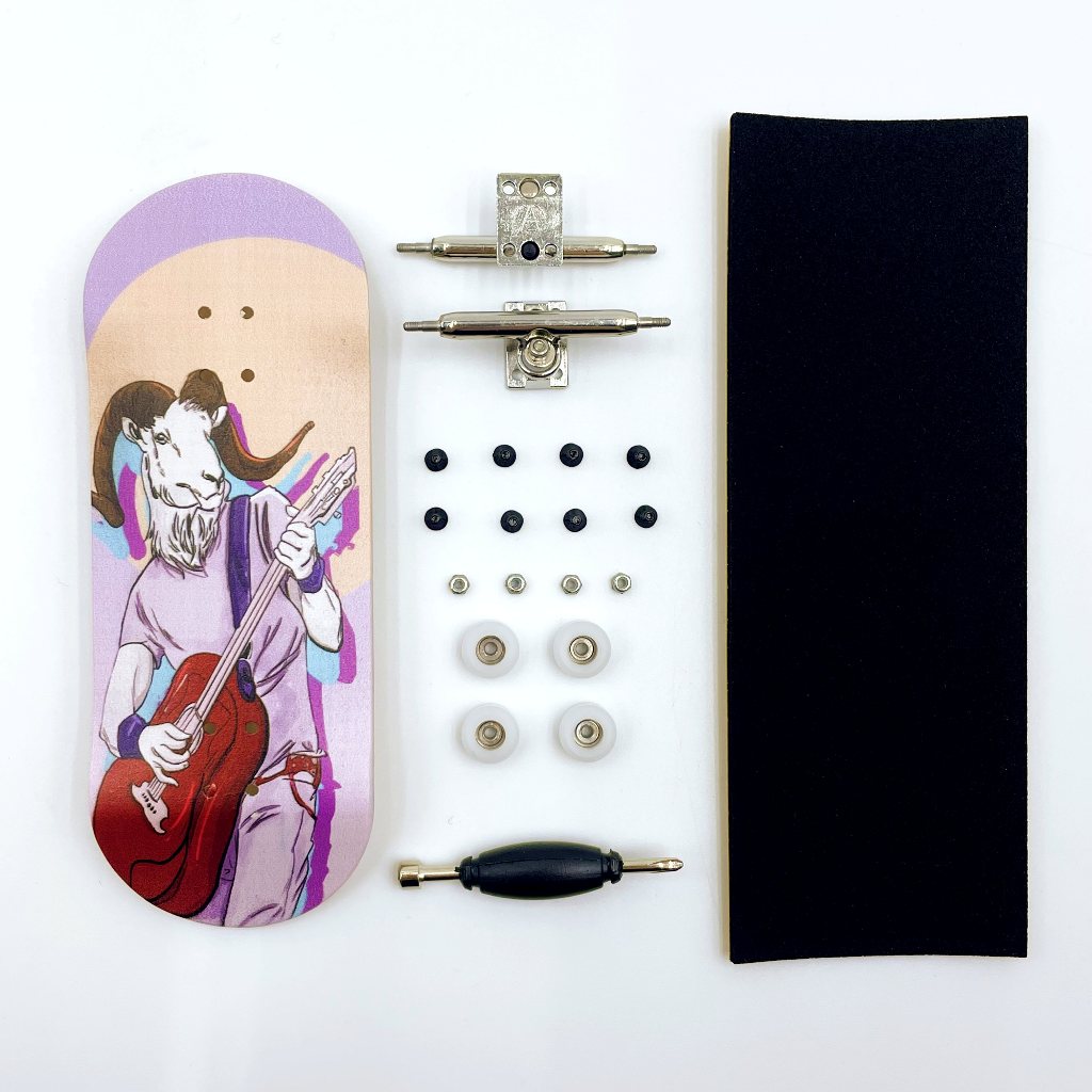 34mm Fingerboard Set Professional Wooden Deck Single Axle Truck CNC ...