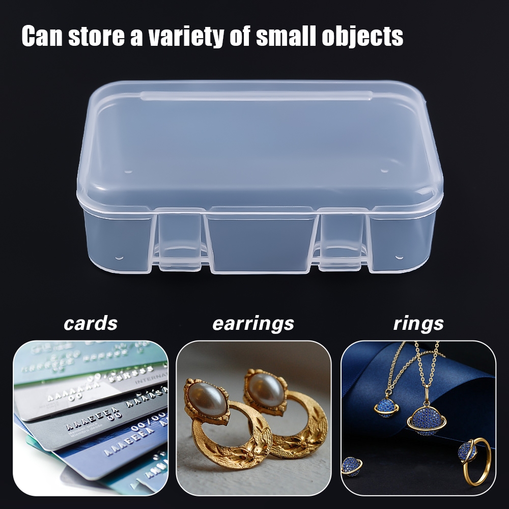 1 Pc Portable Rectangular Transparent Plastic Storage Box with Lid ...
