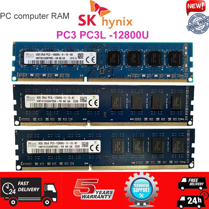 SK Hynix DDR3 4GB 8GB 1333MHz/1600MHz 2RX8 PC3-12800U DIMM PC3 RAM Desktop Memory | Shopee Malaysia