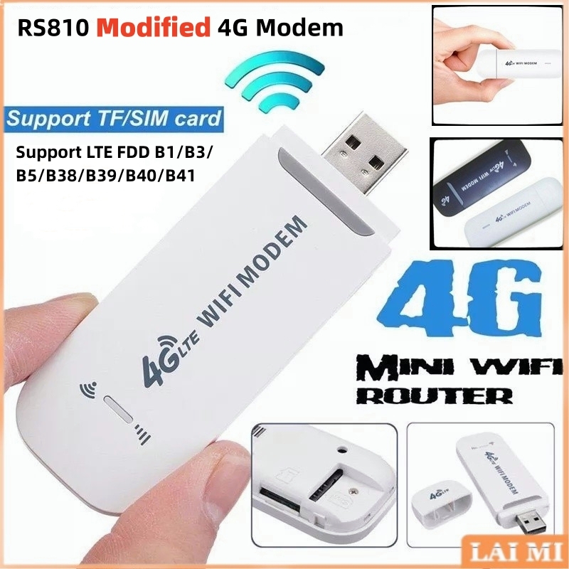 【Ready stock】RS810 Modified 4G Modem Router Pocket WIFI Modem Sim Card ...