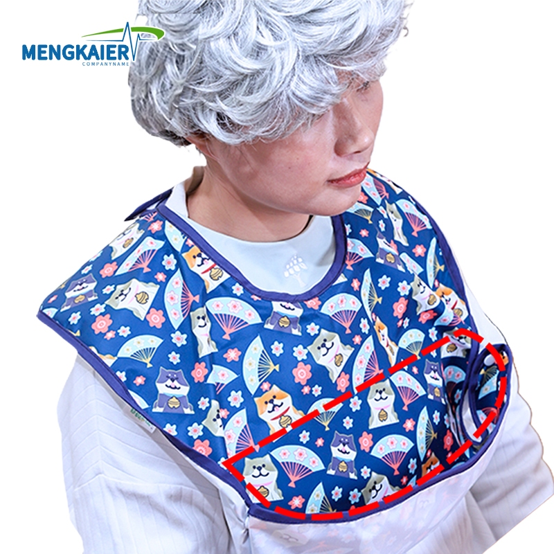 [local delivery]Waterproof Adult Bibs Food Catcher Apron Elder Apron ...