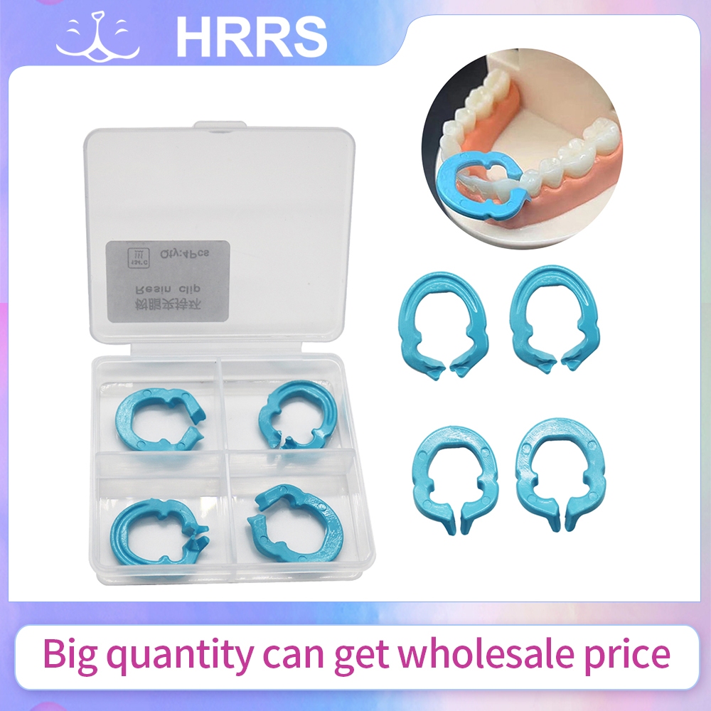 4Pcs/Box Dental Rubber Dam Clamp Resin Matrix Ring Clips Matrix Fixed ...