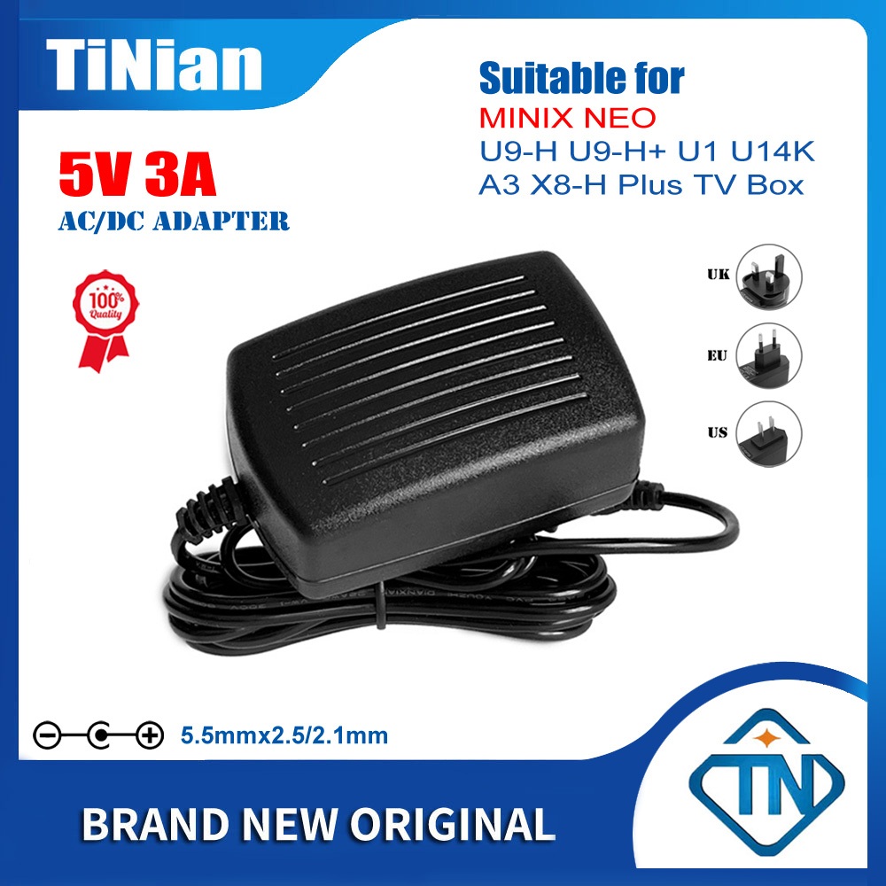5V 3A AC/DC Wall Power Supply Adapter Cord for MINIX NEO U9-H U9-H+ U1 ...