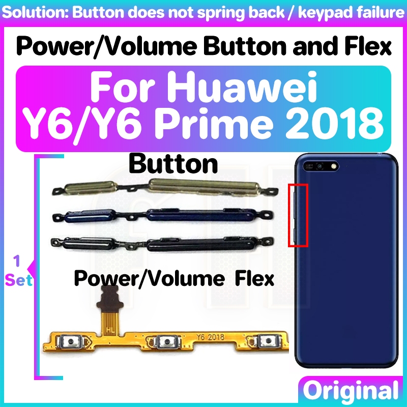 Power volume button flex For huawei Y6 Prime 2018 Side key Switch ON ...