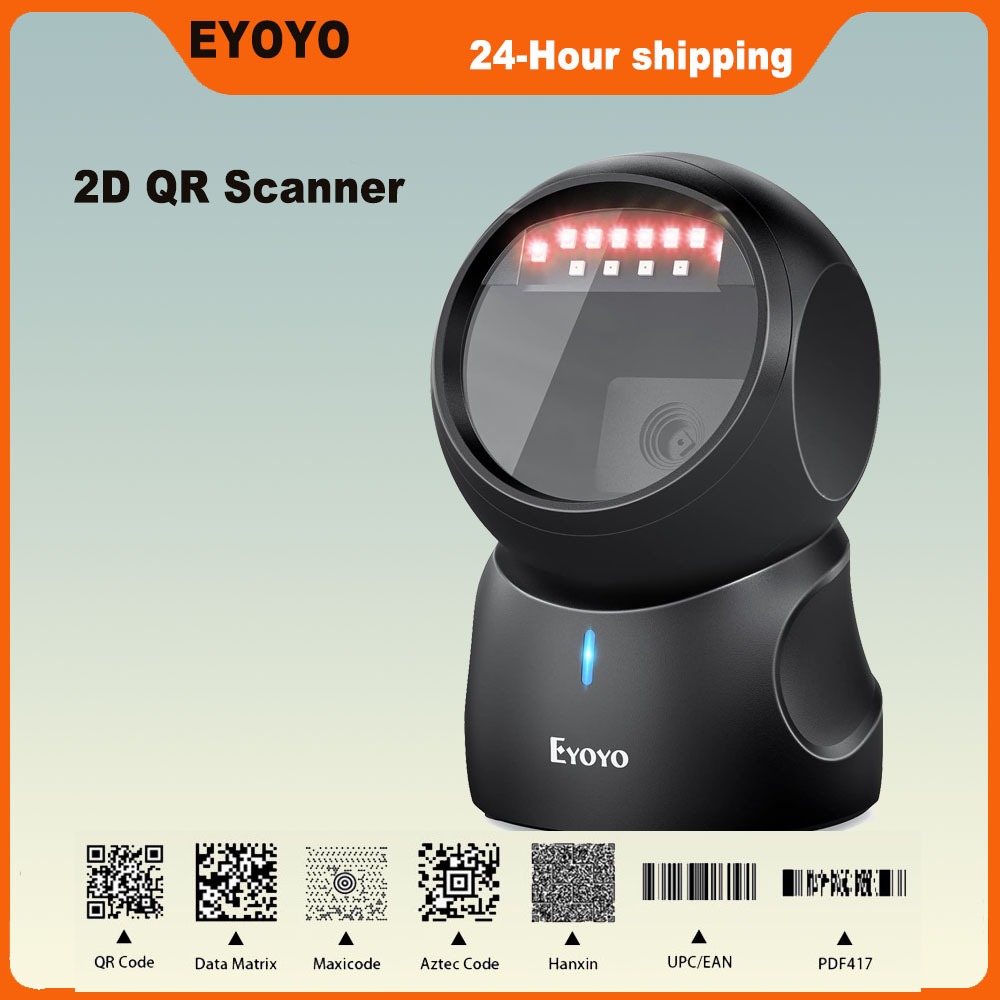 Eyoyo 2D QR Desktop Barcode Scanner, with Automatic Sensing Scanning ...