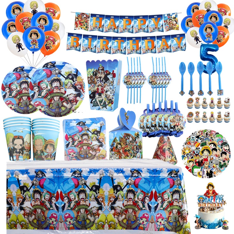 One Piece Luffy Party Supplies Children's Birthday Party Decoration And ...