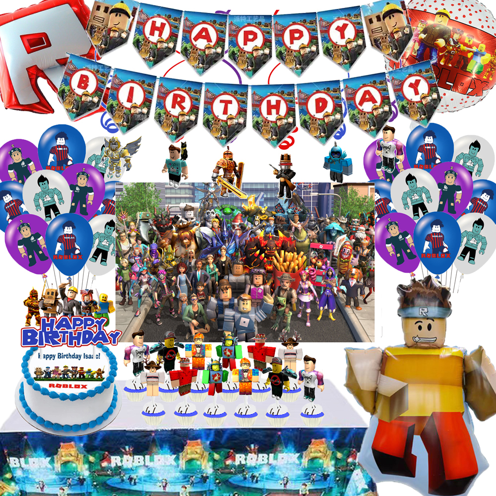 Roblox Game Theme Birthday Party Decorations Balloons Birthday Party ...