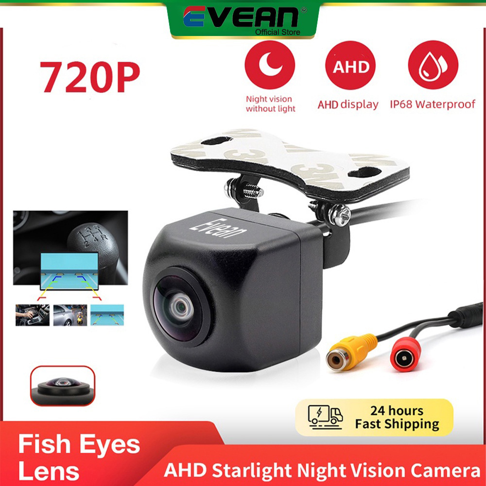 Evean AHD 720P Car Rear View Camera Fisheye Cam Night Vision Wide View ...