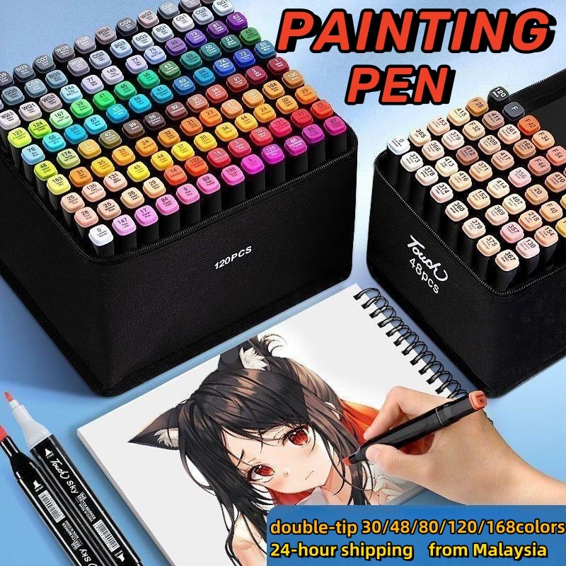 168 color painting pen art set, touch pen painting painting set, using ...